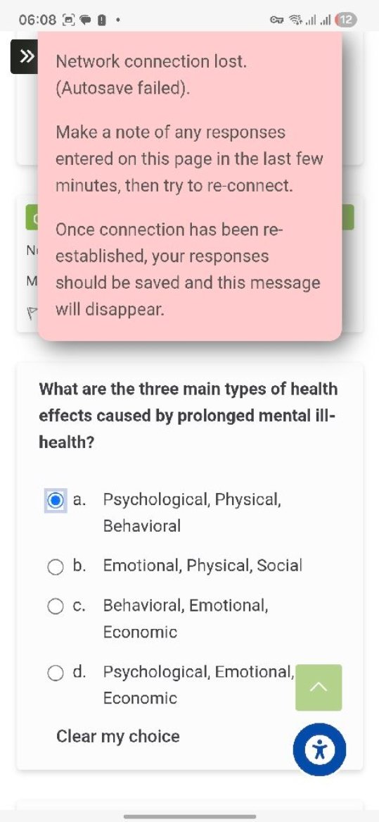 What are the three main types of health effects caused by prolonged menta..