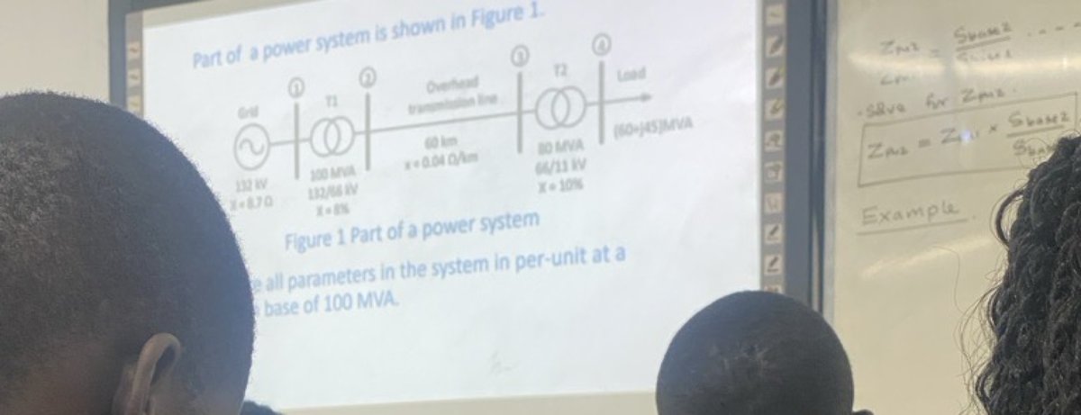Part of a power system is shown in Figure 1. Figure 1 Part of a power sy..