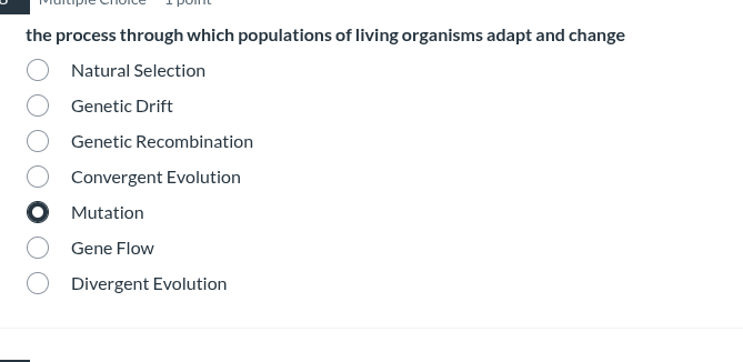 the process through which populations of living organisms adapt and chang..