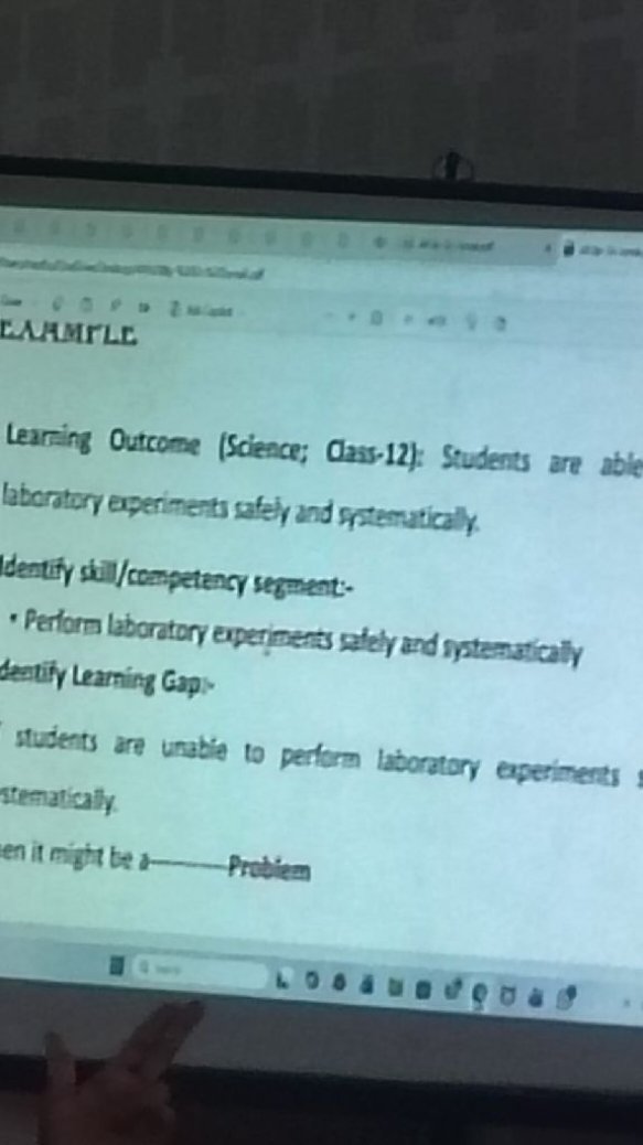 Learning Outcome (Science; Class-12): Students are able to perform labora..