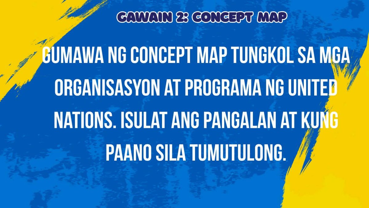 GAWAIN 2: CONCEPT MAP GUMAWA NG CONCEPT MAP TUNGKOL SA MGA ORGANISASYON