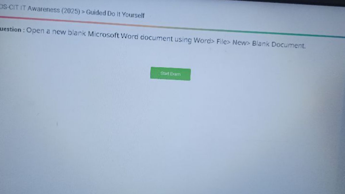 Open a new blank Microsoft Word document using Word> File> New> Blank Doc..