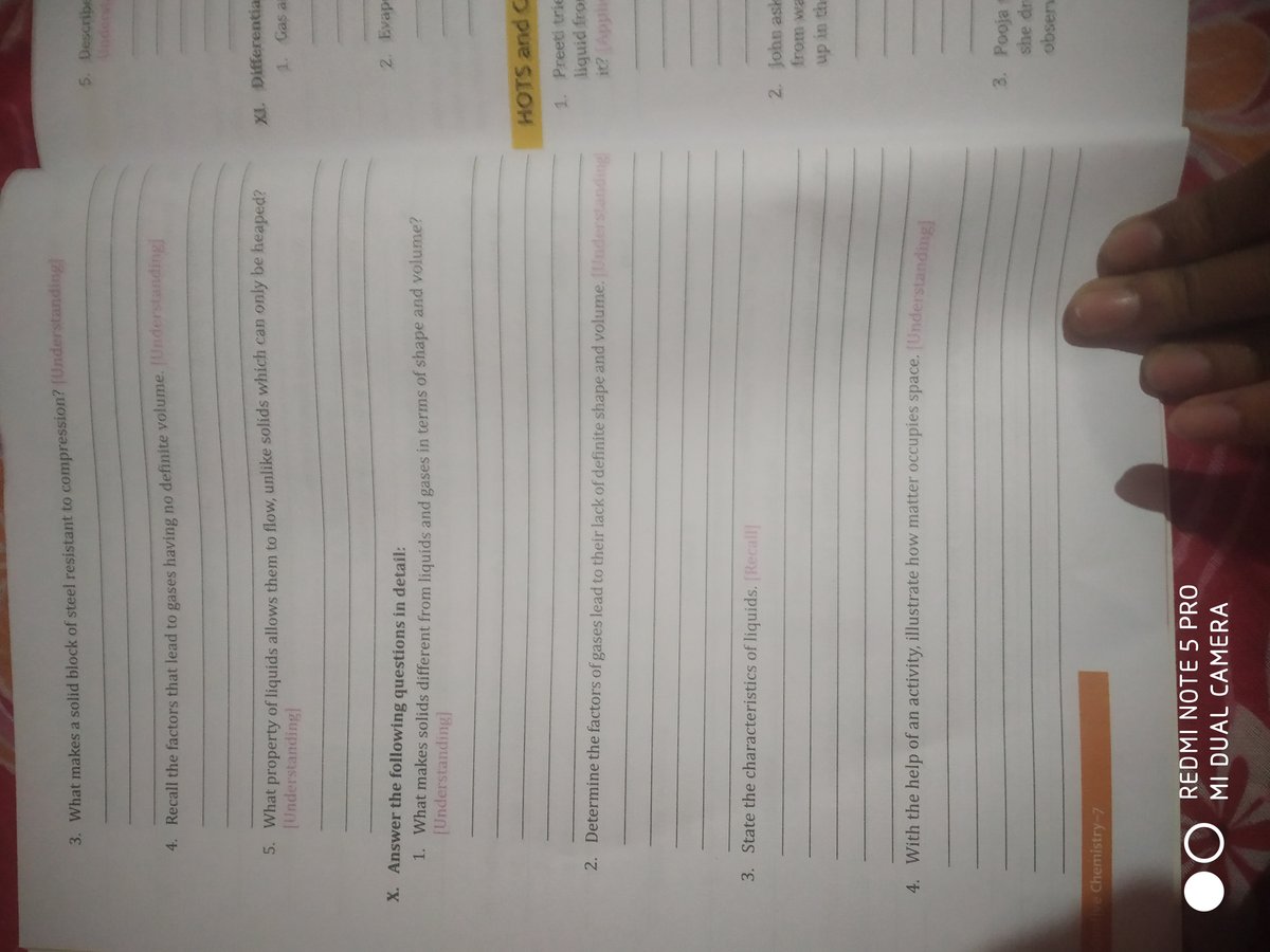 X. Answer the following questions in detail: What makes solids different