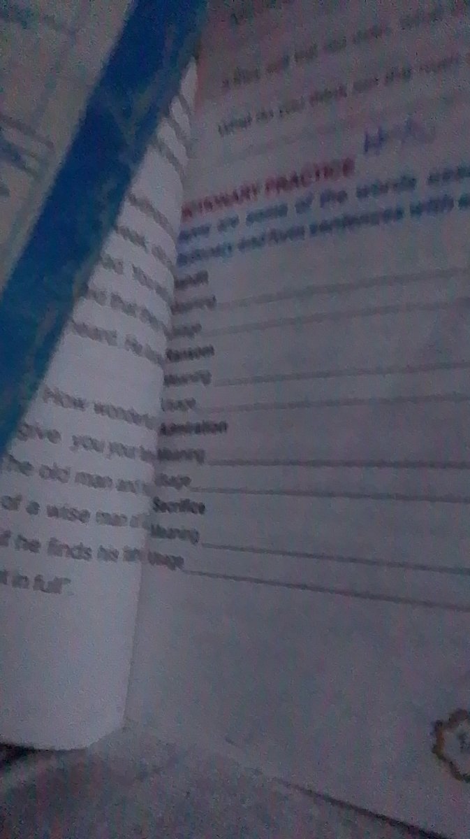 The image shows a list of words and phrases, and it appears to be an exer..