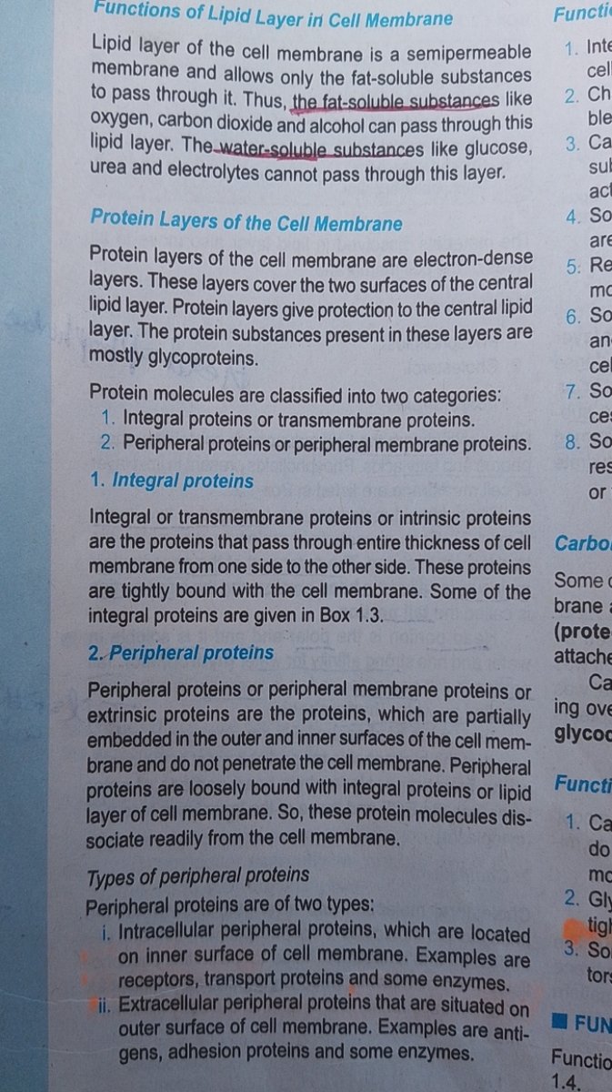 Functions of Lipid Layer in Cell Membrane Lipid layer of the cell membra..