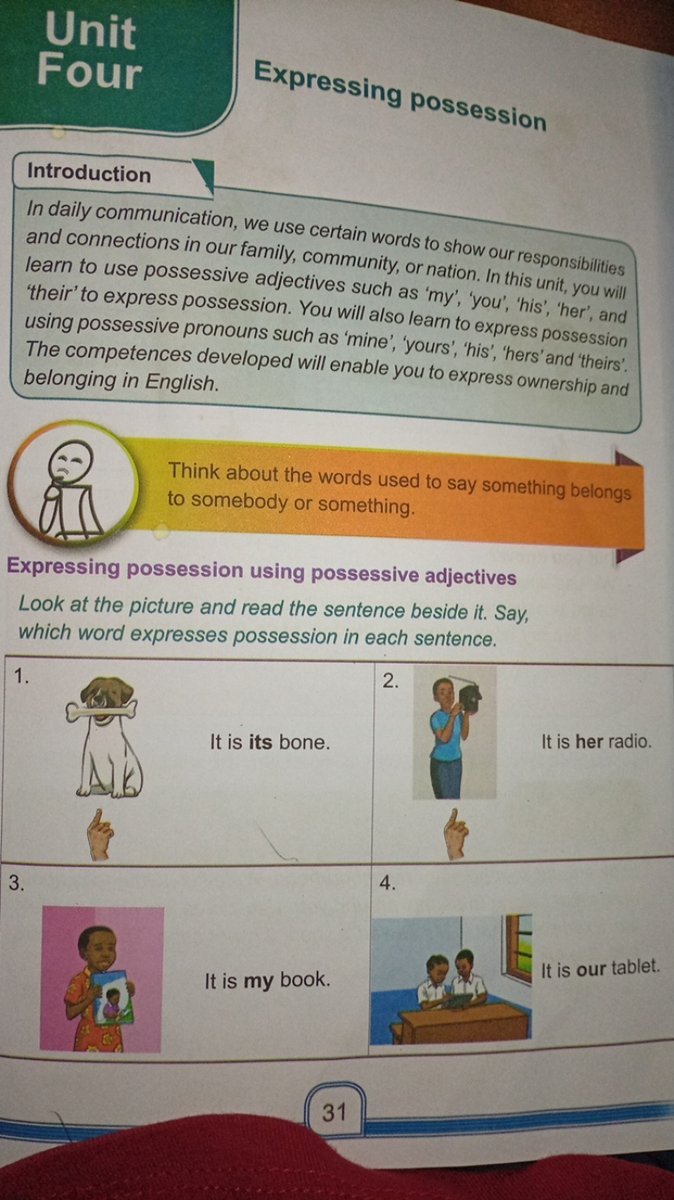 Tell me more about expressions of possession. | Filo