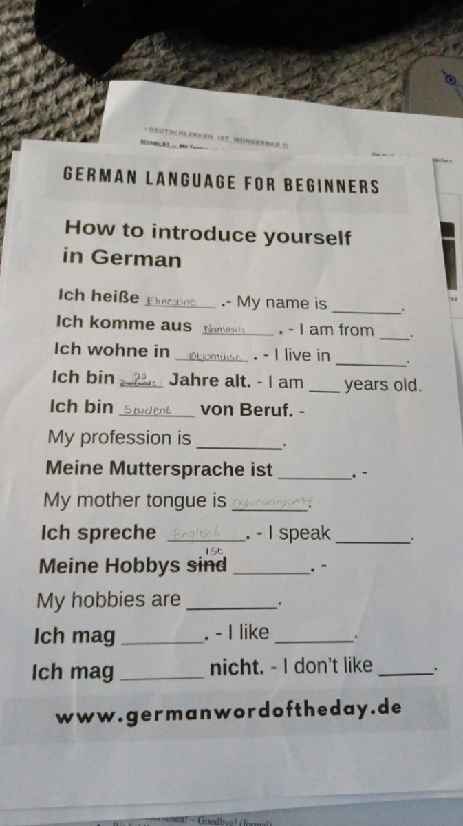 GERMAN LANGUAGE FOR BEGINNERS How to introduce yourself in German Ich h..