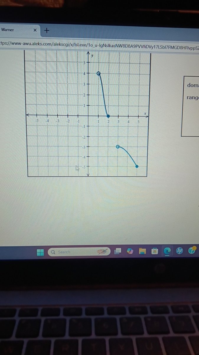 The image shows a graph with two distinct segments. The first segment sta..