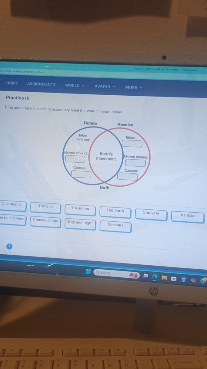 Drag and drop the labels to accurately label the Venn diagram below. Ven..