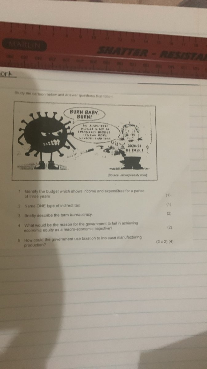 Study the cartoon below and answer questions that follow: Cartoon Descri..