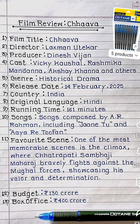I have HSC board examination, so if I write this film review, how much ma..