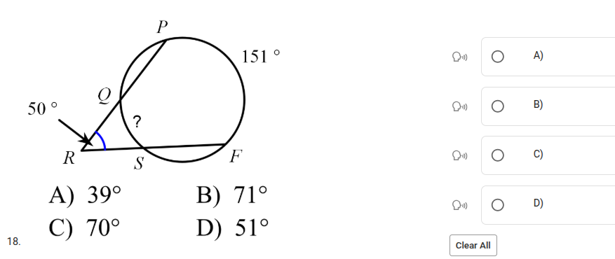 Given the diagram, find the value of the angle marked with a question mar..