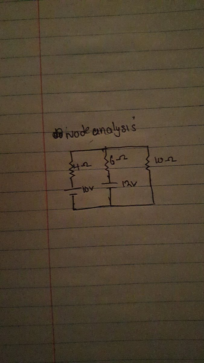 Perform node analysis on the given circuit diagram: mermaid circuitDiagr..