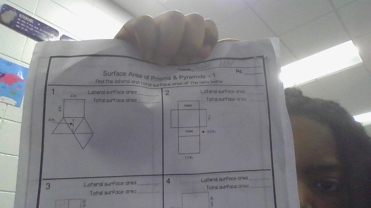 Surface Area of Prisms & Pyramids - 1 Find the lateral and total surface..