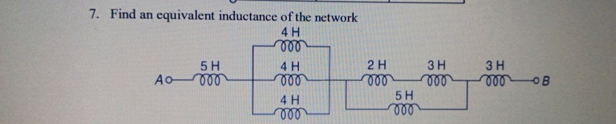 Find an equivalent inductance of the network shown in the diagram. The in..