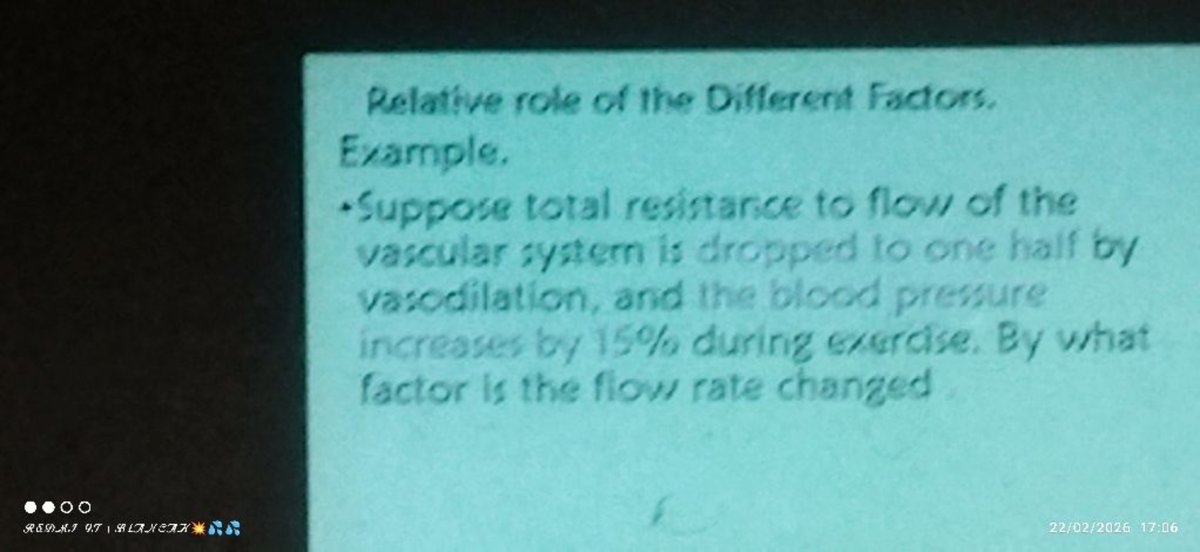 Relative role of the Different Factors. Example. Suppose total resistance..