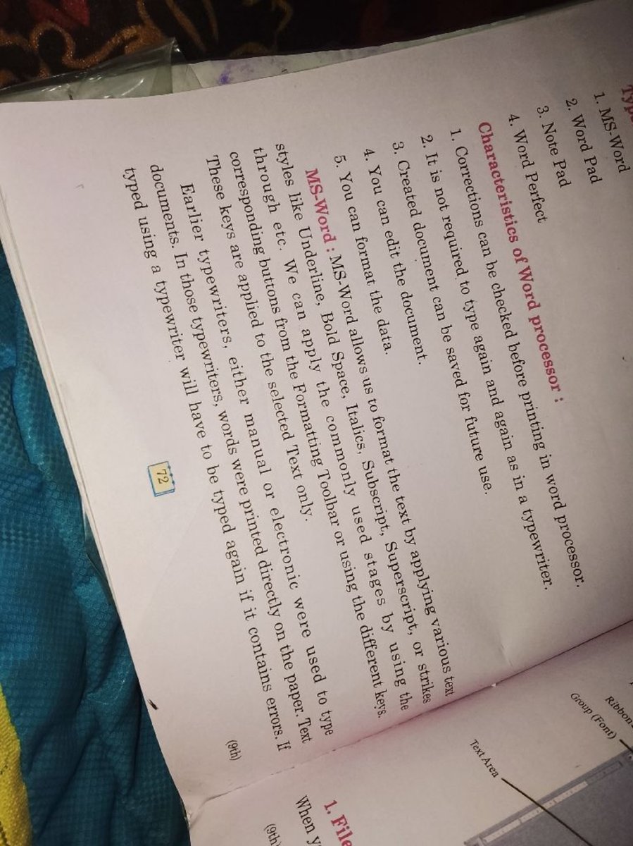 The provided text discusses the characteristics of word processors and sp..