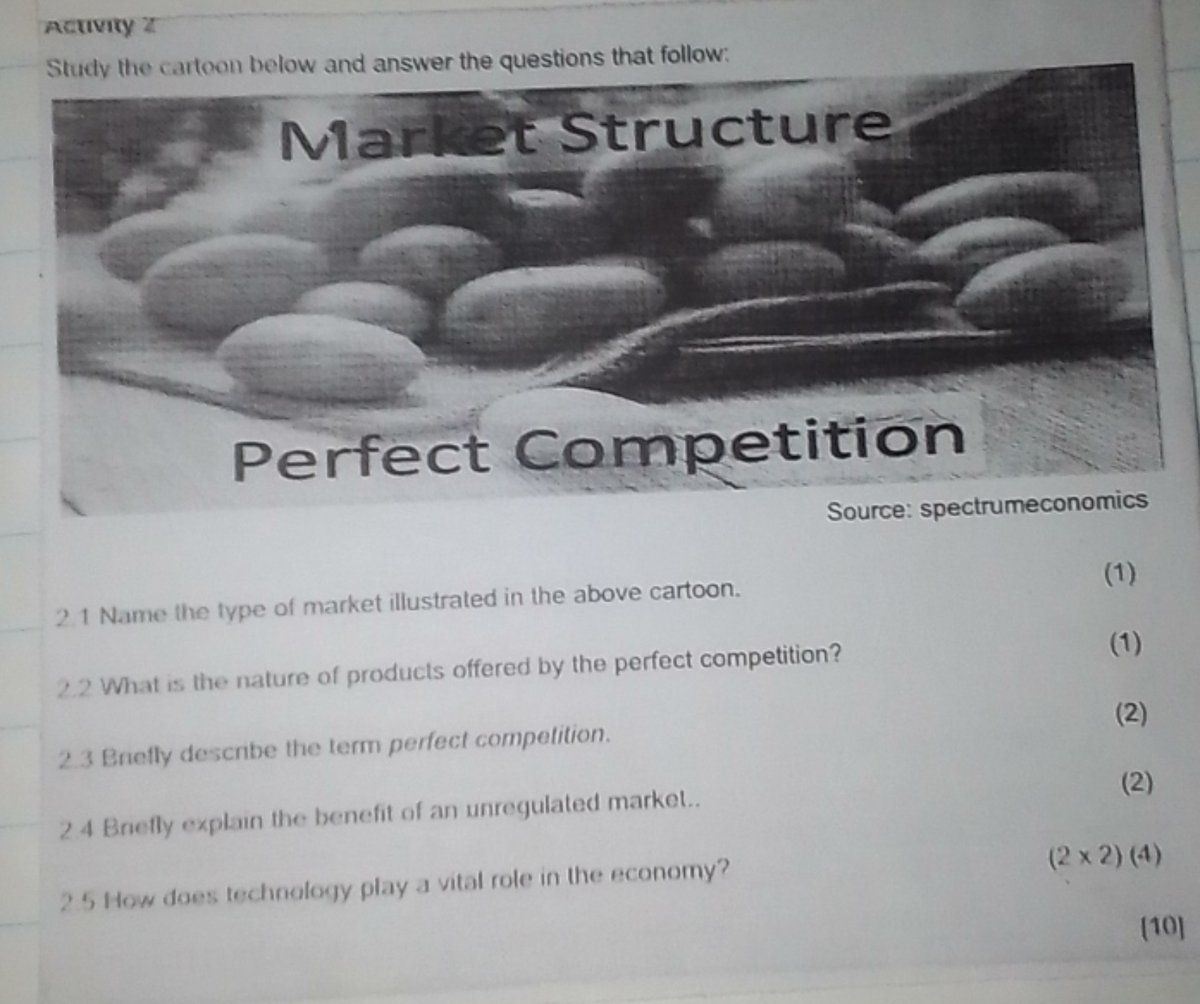 Activity Z Study the cartoon below and answer the questions that follow: