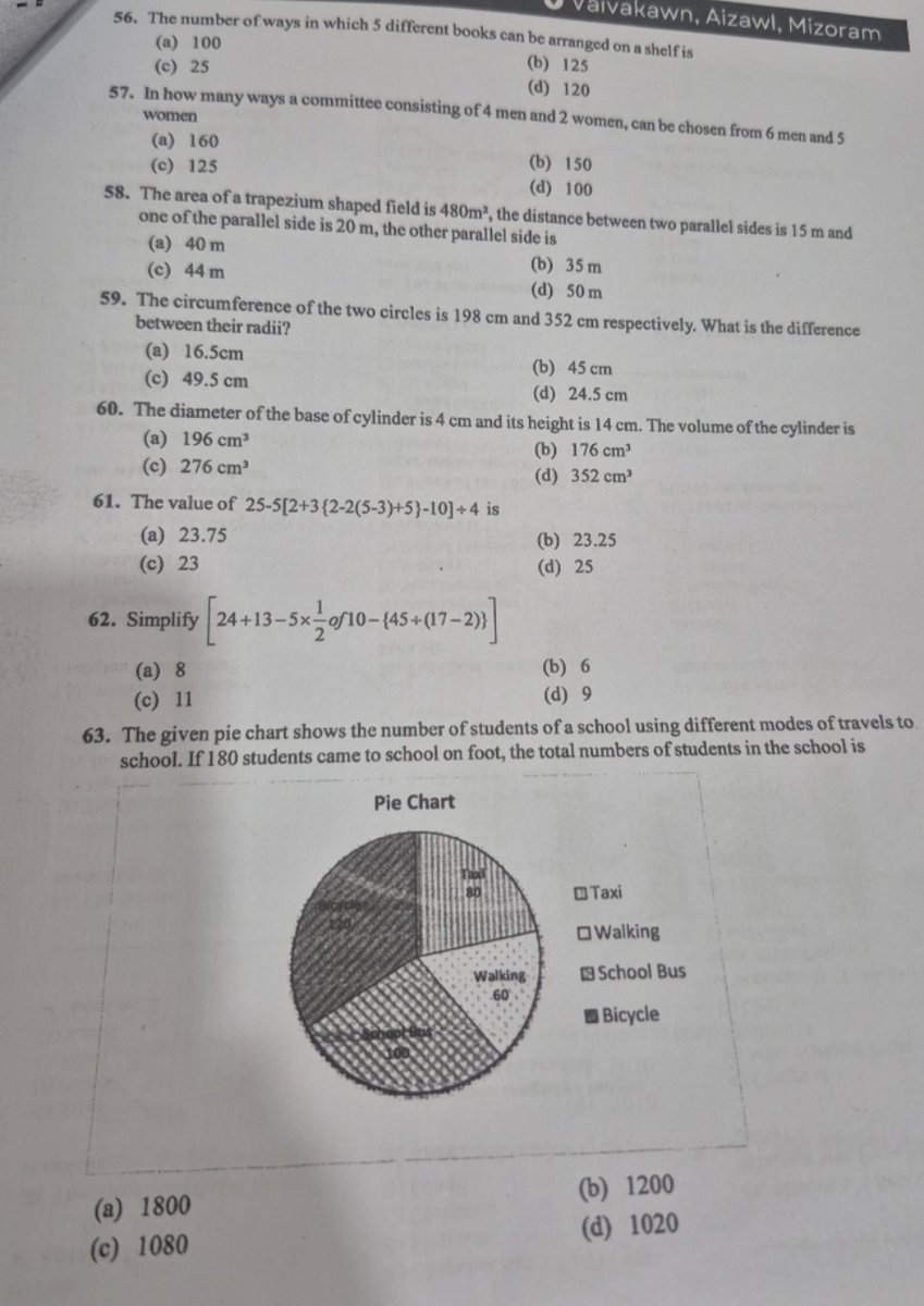 The given pie chart shows the number of students of a school using differ..