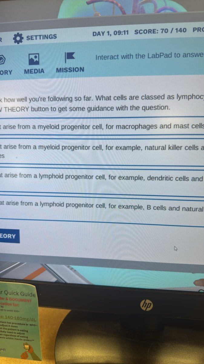What cells are classed as lymphocytes? A. Cells that arise from a myeloi..