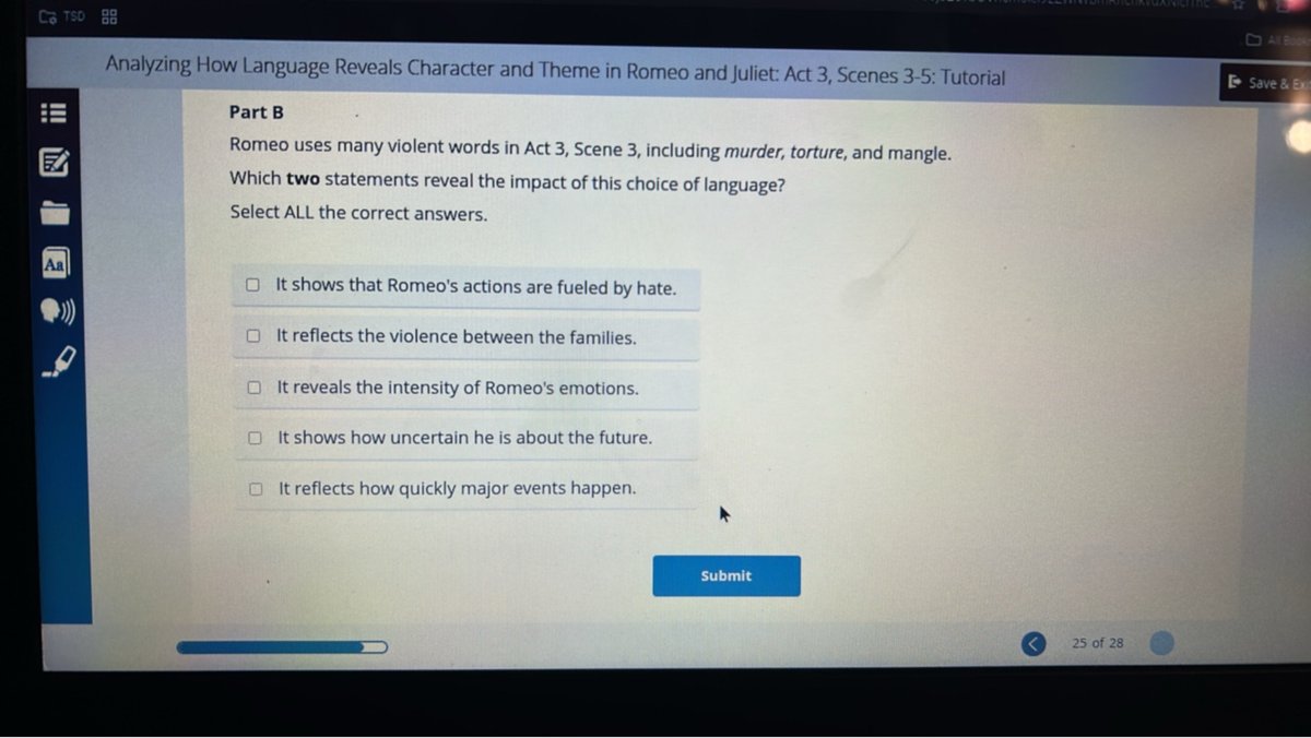 Analyzing How Language Reveals Character and Theme in Romeo and Juliet: A..