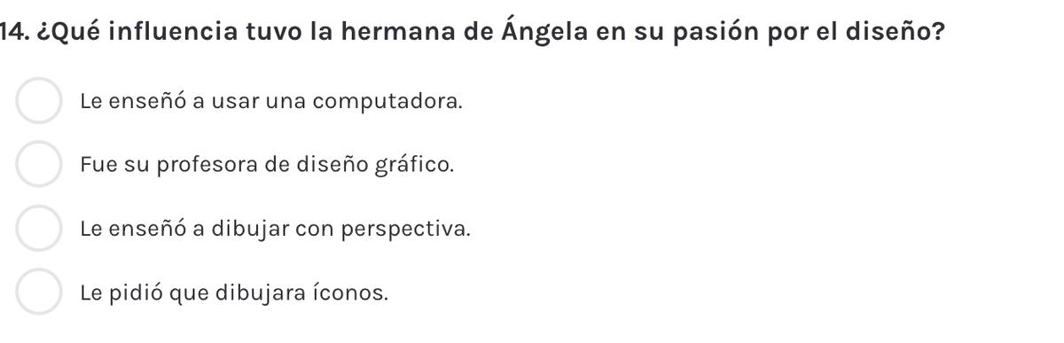 ¿Qué influencia tuvo la hermana de Ángela en su pasión por el diseño? Le..