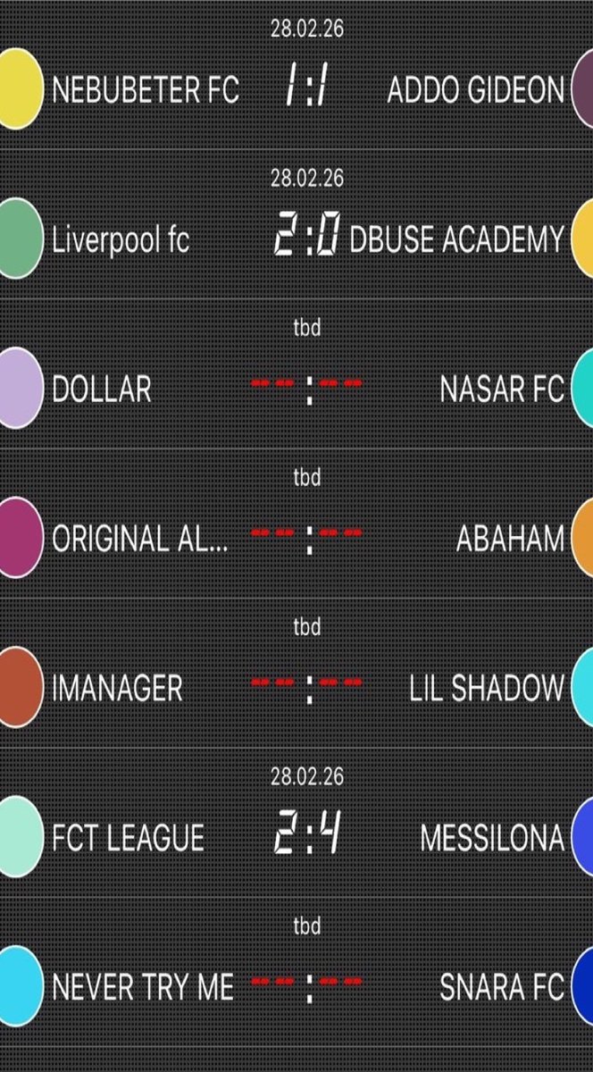 Create a match fixture with already existing first fixtures. | Filo