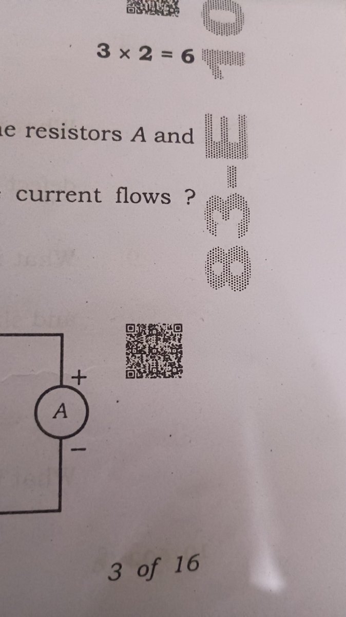 Given the partial image of a circuit diagram with resistor A, and the que..