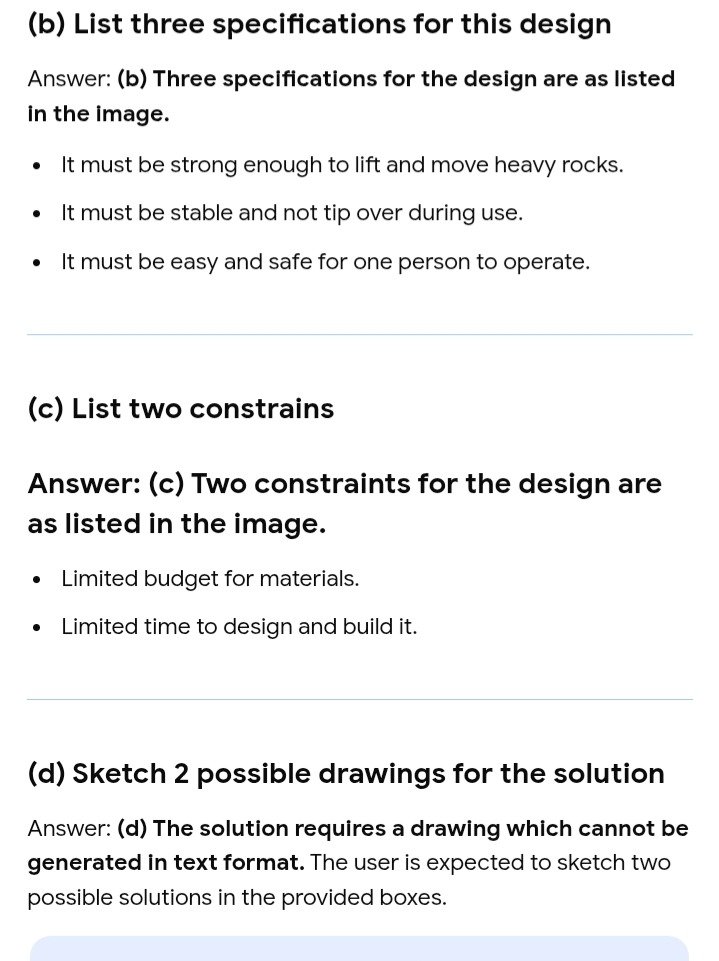 (d) Sketch 2 possible drawings for the solution | Filo