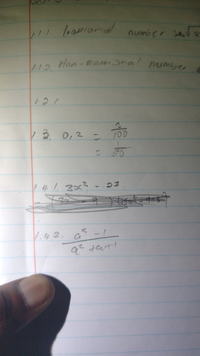 1.1.1. Irrational number 1.1.2. Non-Rational number 1.2.1. 1.3. 0.2 = 2/1..