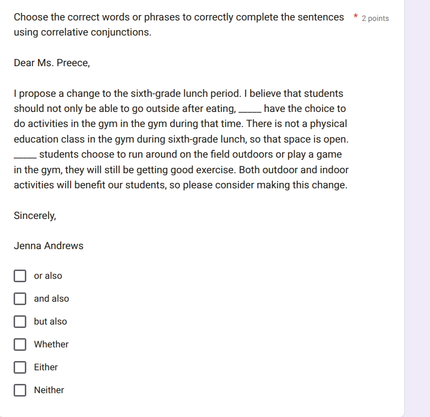 Choose the correct words or phrases to correctly complete the sentences u..