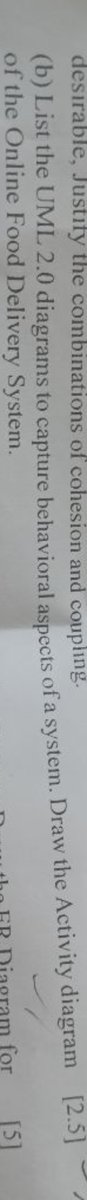 Describe desirable combinations of cohesion and coupling. Justify your an..