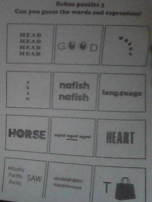Rebus puzzles 3 Can you guess the words and expressions? HEAD HEAD