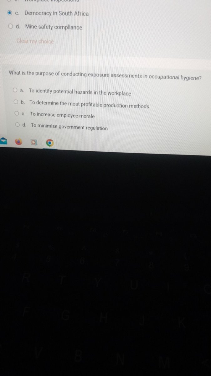 What is the purpose of conducting exposure assessments in occupational hy..