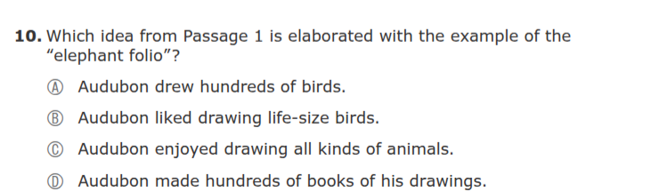 Which idea from Passage 1 is elaborated with the example of the "elephant..