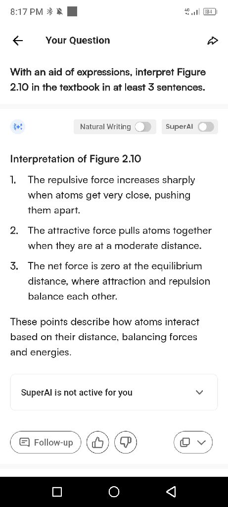 With an aid of expressions, interpret Figure 2.10 in the textbook in at l..
