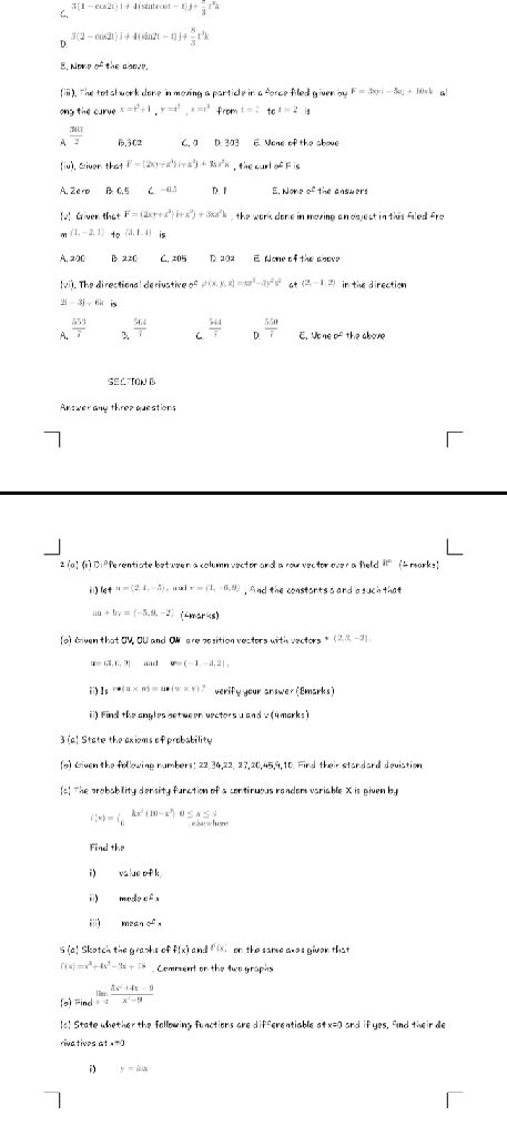 SECTION B Answer any three questions 2 (a) (i) Differentiate between a c..