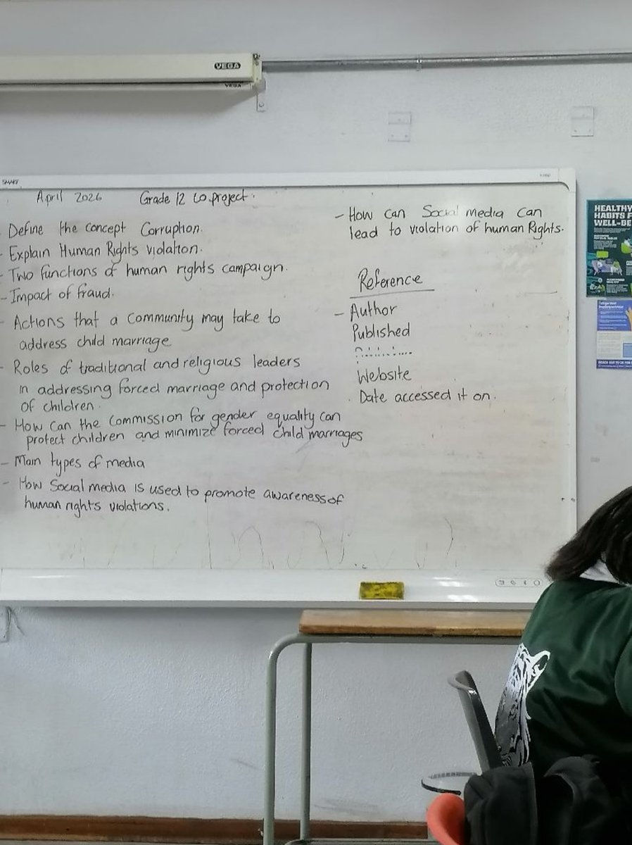 April 2026 Grade 12 project. Define the concept Corruption. Explain Huma..