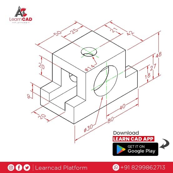 Draw this object in 2D with step-by-step example @0,0 | Filo