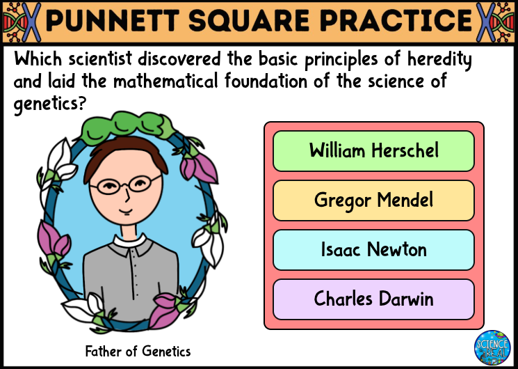 Which scientist discovered the basic principles of heredity and laid the