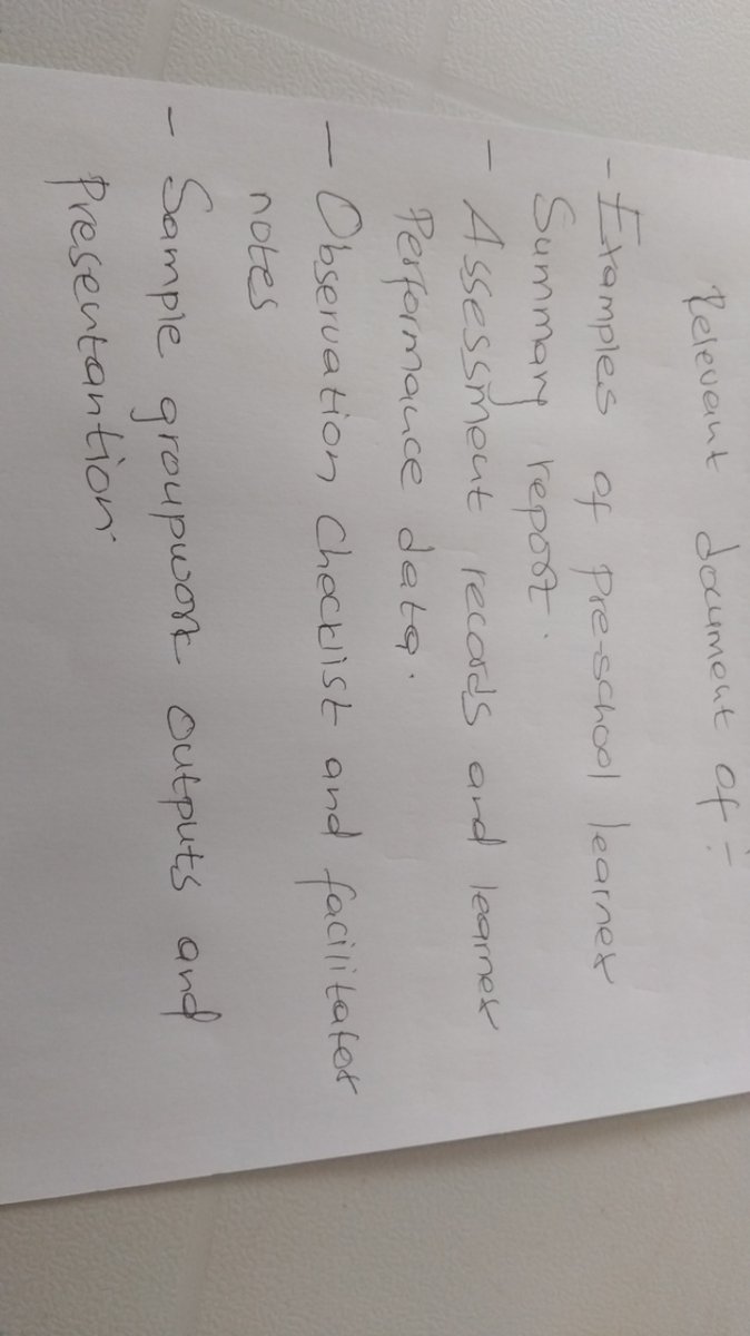 Relevant document of - Examples of pre-school learner Summary report. Ass..