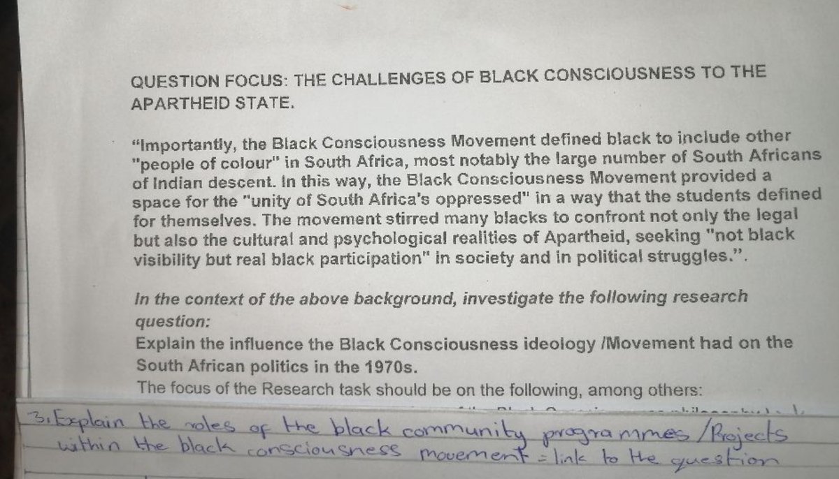 Explain the roles of the black community programmes/projects within the B..