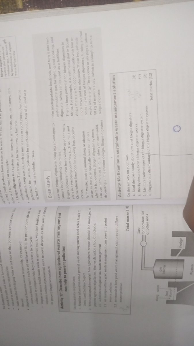 Activity 18: Examine a sustainable waste management solution Do this act..