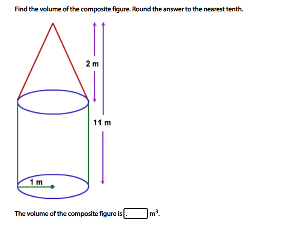 Find the volume of the composite figure. Round the answer to the nearest