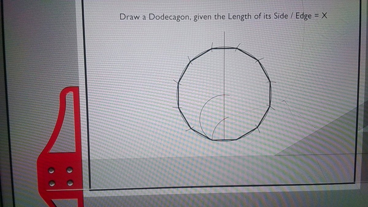 Draw a Dodecagon, given the Length of its Side / Edge = X. What are the
